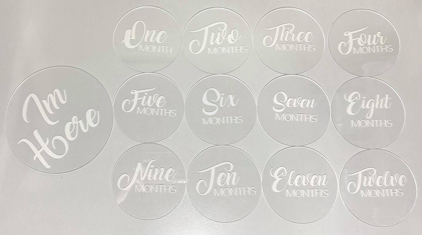Acrylic Milestone Disc Set | Krafty Kreationz
